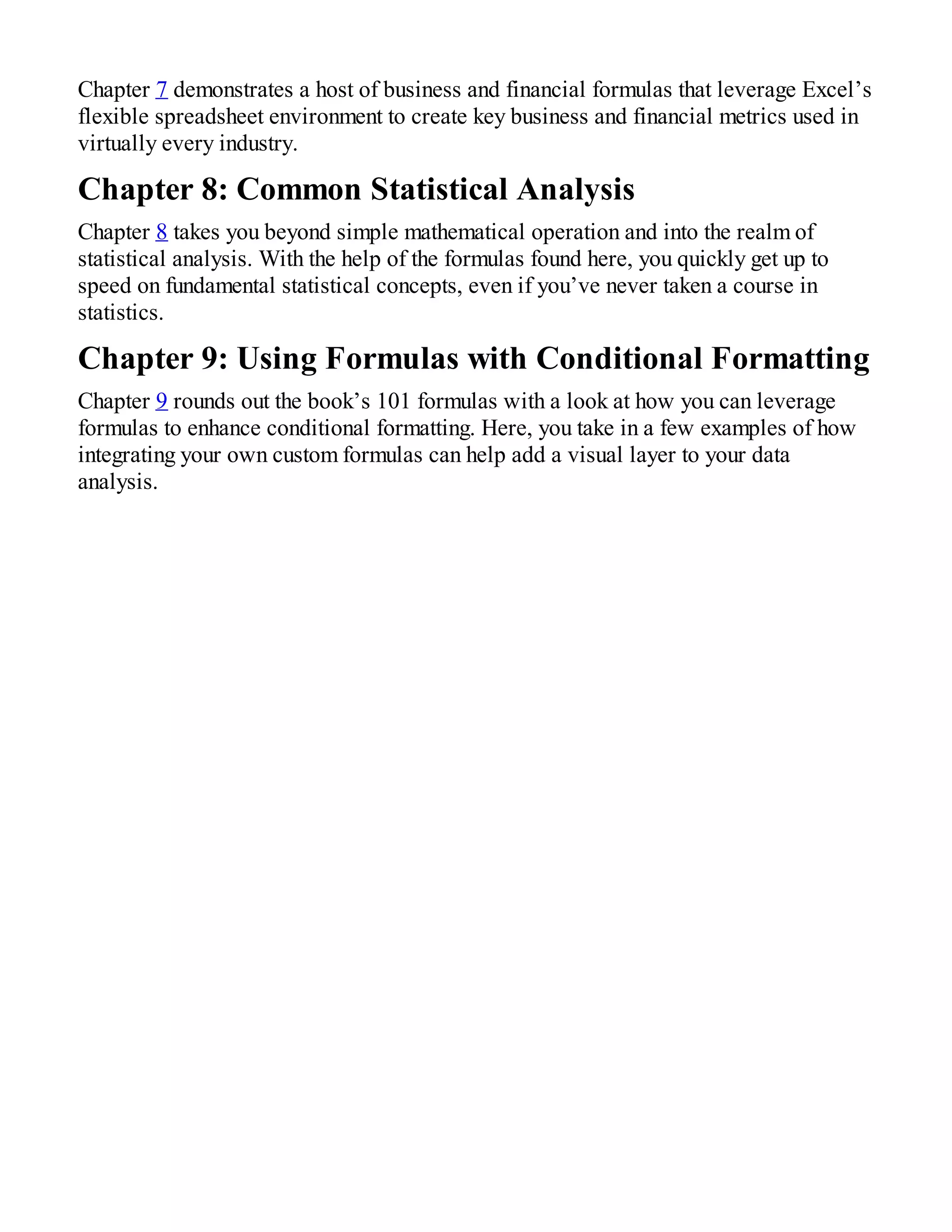 101 Excel Formulas .pdf | Business Accounting & Finance | Business