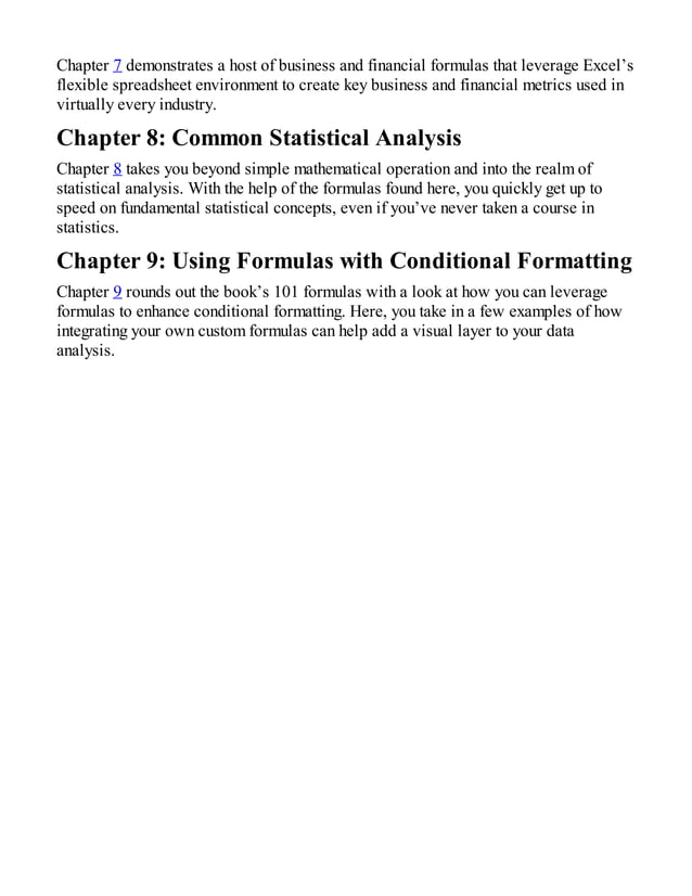 101 Excel Formulas .pdf | Business Accounting & Finance | Business
