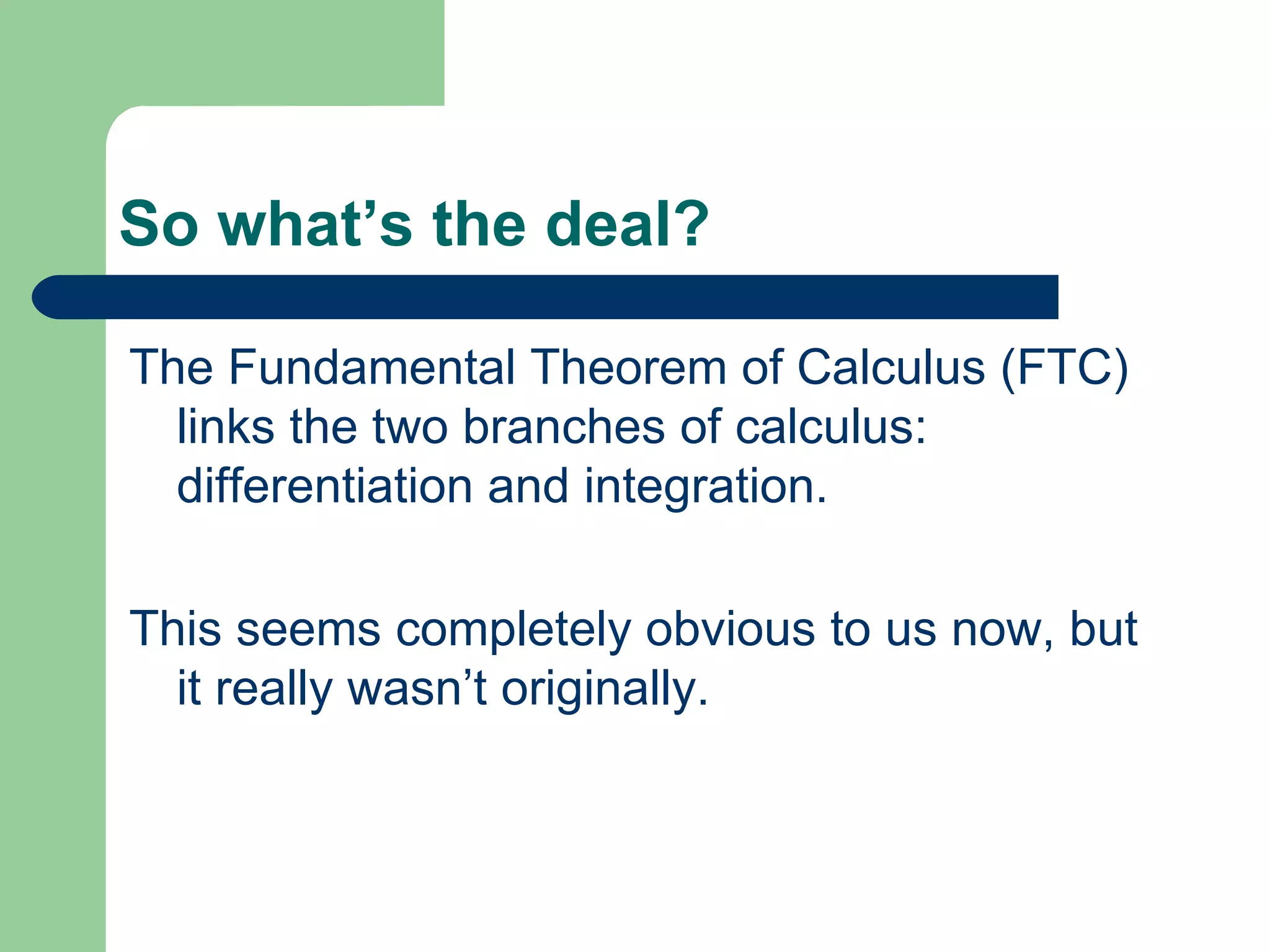 Fundamental Theorem of Calculus | PPT