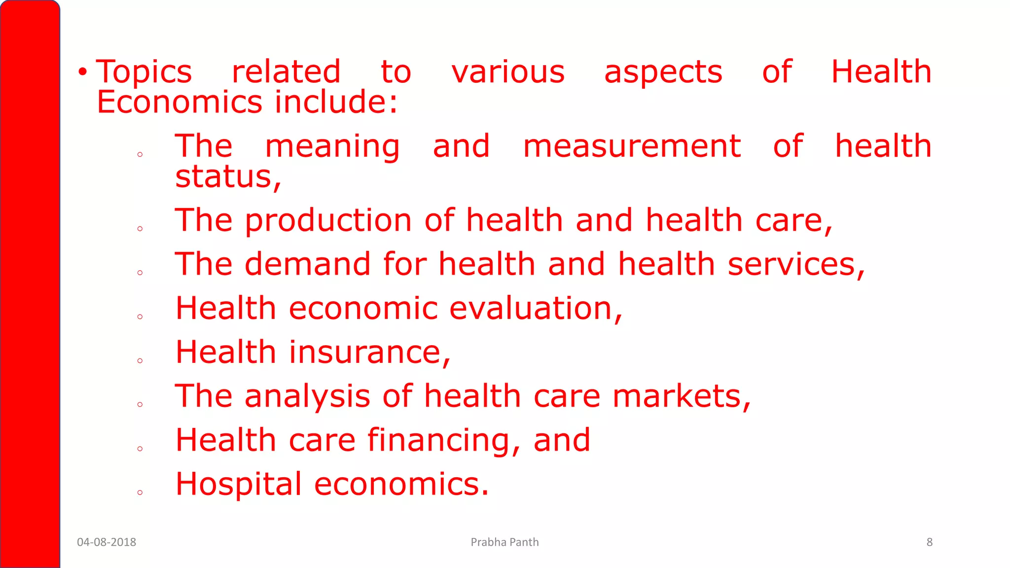 Health Economics | PPT