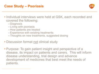 Bringing the patient voice into GSK for educational, awareness and ...