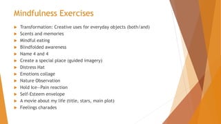 101 Mindfulness Skills for Adolescents | PPT