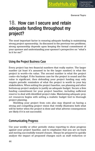 101 Project Management Problems And How To Solve Them | PDF