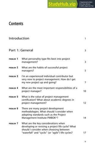 101 Project Management Problems And How To Solve Them | PDF