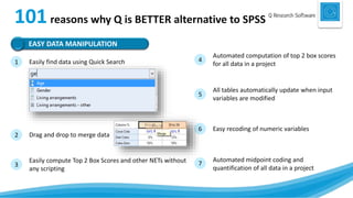 101 reasons why Q is a better alternative to spss | PPT