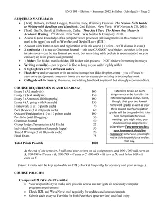 101 Syllabus Summer 2012 | DOCX