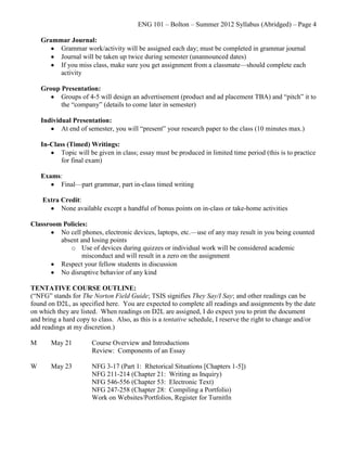 101 Syllabus Summer 2012 | PDF