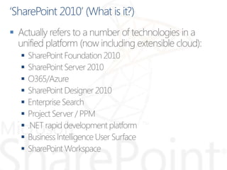 101: The Basics "What is this thing called SharePoint?" | PPTX