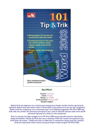 101 tip & trik ms word 2003 | PDF
