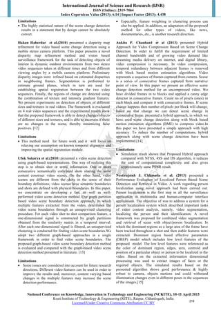 survey on Scene Detection Techniques on video | PDF