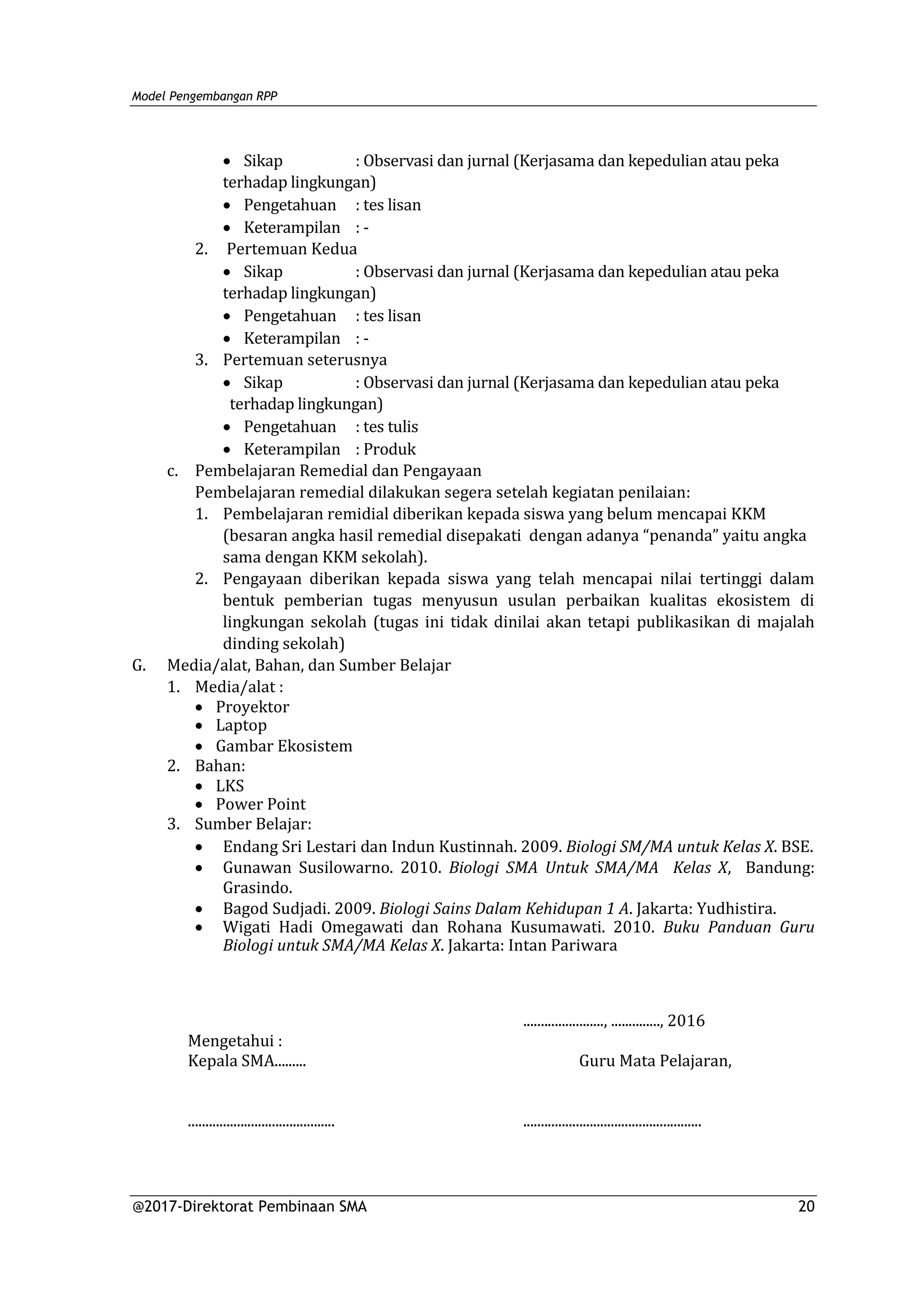 102. model pengembangan rpp | PDF