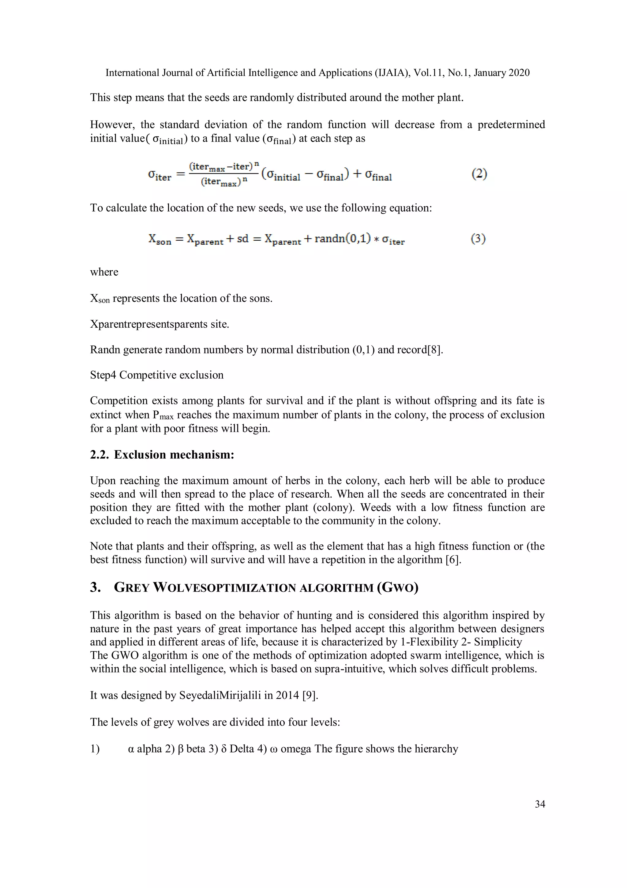 A Hybrid Algorithm Based On Invasive Weed Optimization Algorithm And Grey Wolf Optimization
