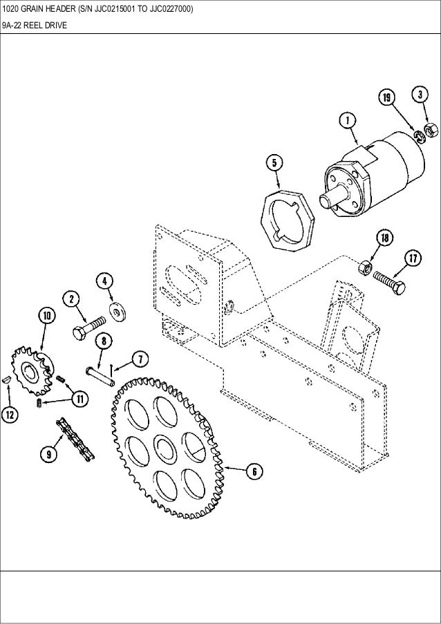 CASE 1020 Grain header