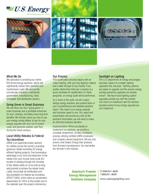 US Energy Management Inc. Brochure