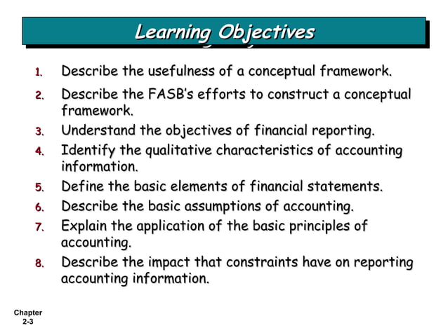 CONCEPTUAL FRAMEWORK UNDERLYING FINANCIAL ACCOUNTING | PPT | Business Accounting & Finance ...