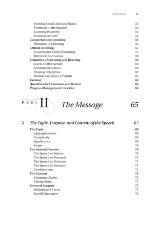 Comprehensive Guide to Effective Public Speaking: Audience, Message ...