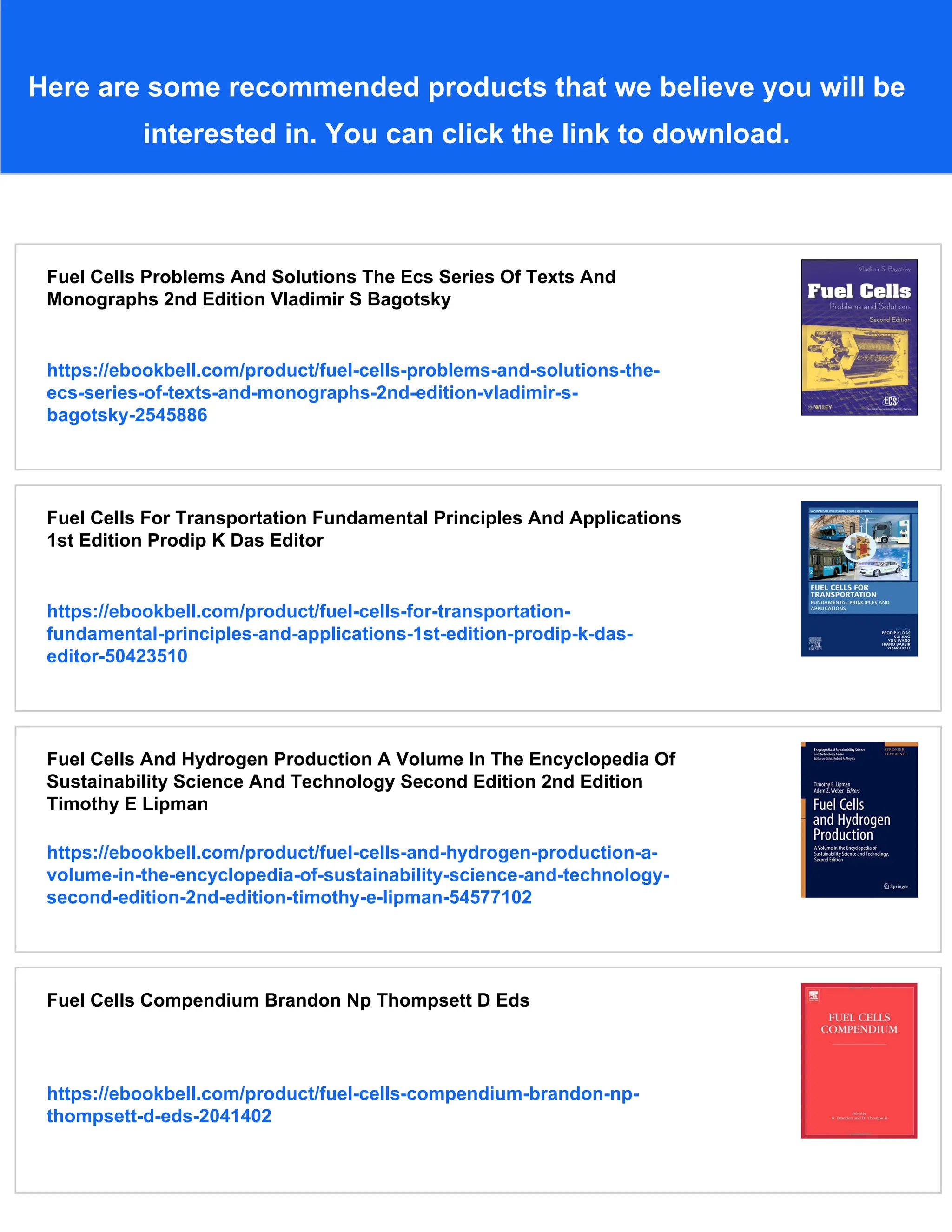 Fuel Cells Problems And Solutions Bagotsky Vs | PDF