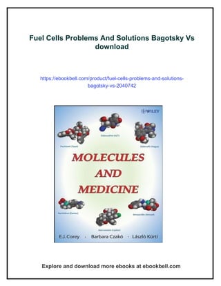 Fuel Cells Problems And Solutions Bagotsky Vs | PDF