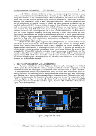 IoT based E-vehicle monitoring system using sensors and imaging processing algorithm | PDF