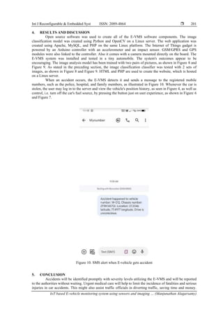 IoT based E-vehicle monitoring system using sensors and imaging ...