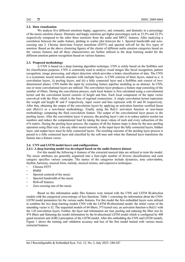 Emotion classification for musical data using deep learning techniques | PDF