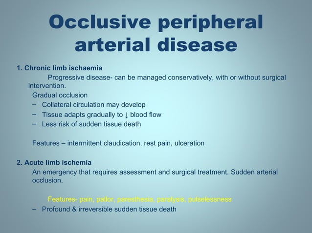 Pbs peripheral vascular dieases in humans | PPT