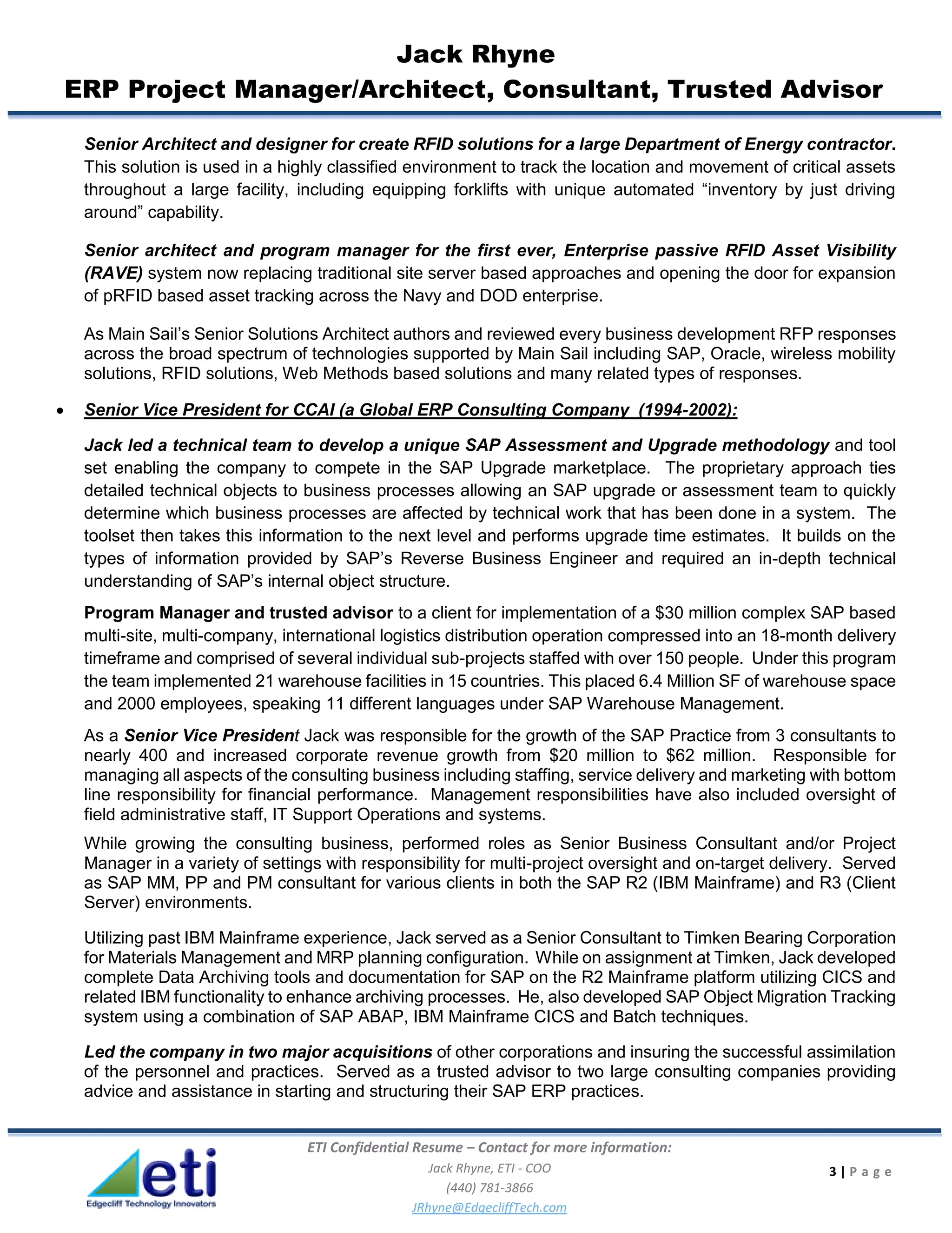 ETI ERP Resume Jack Rhyne | PDF