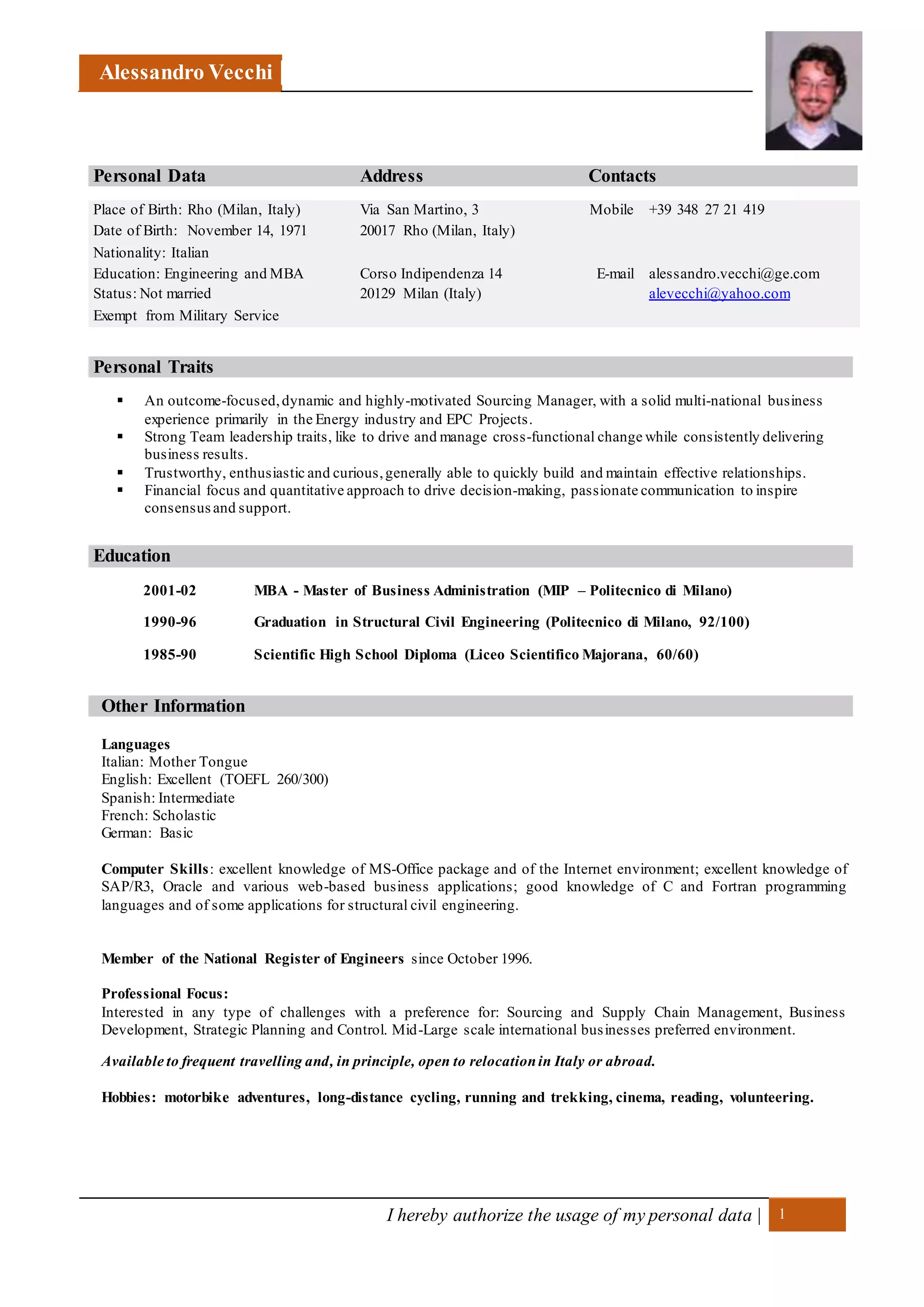 CV Alessandro Vecchi Eng1 REV8 | DOCX