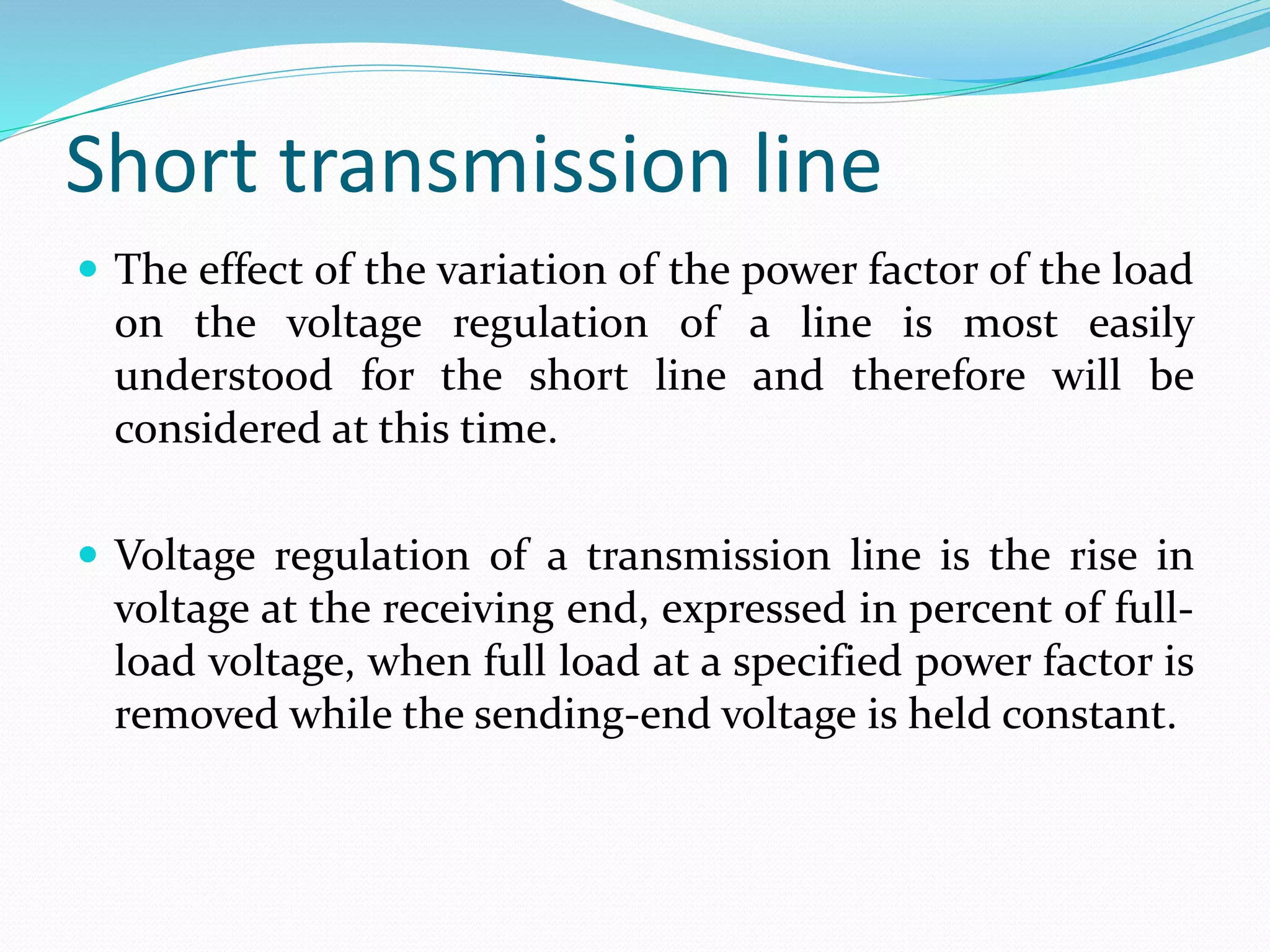 short transmission line | PPTX