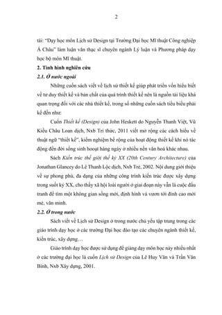 ĐỀ TÀI Dạy học môn Lịch sử Design tại Trường Đại học Mĩ thuật Công ...