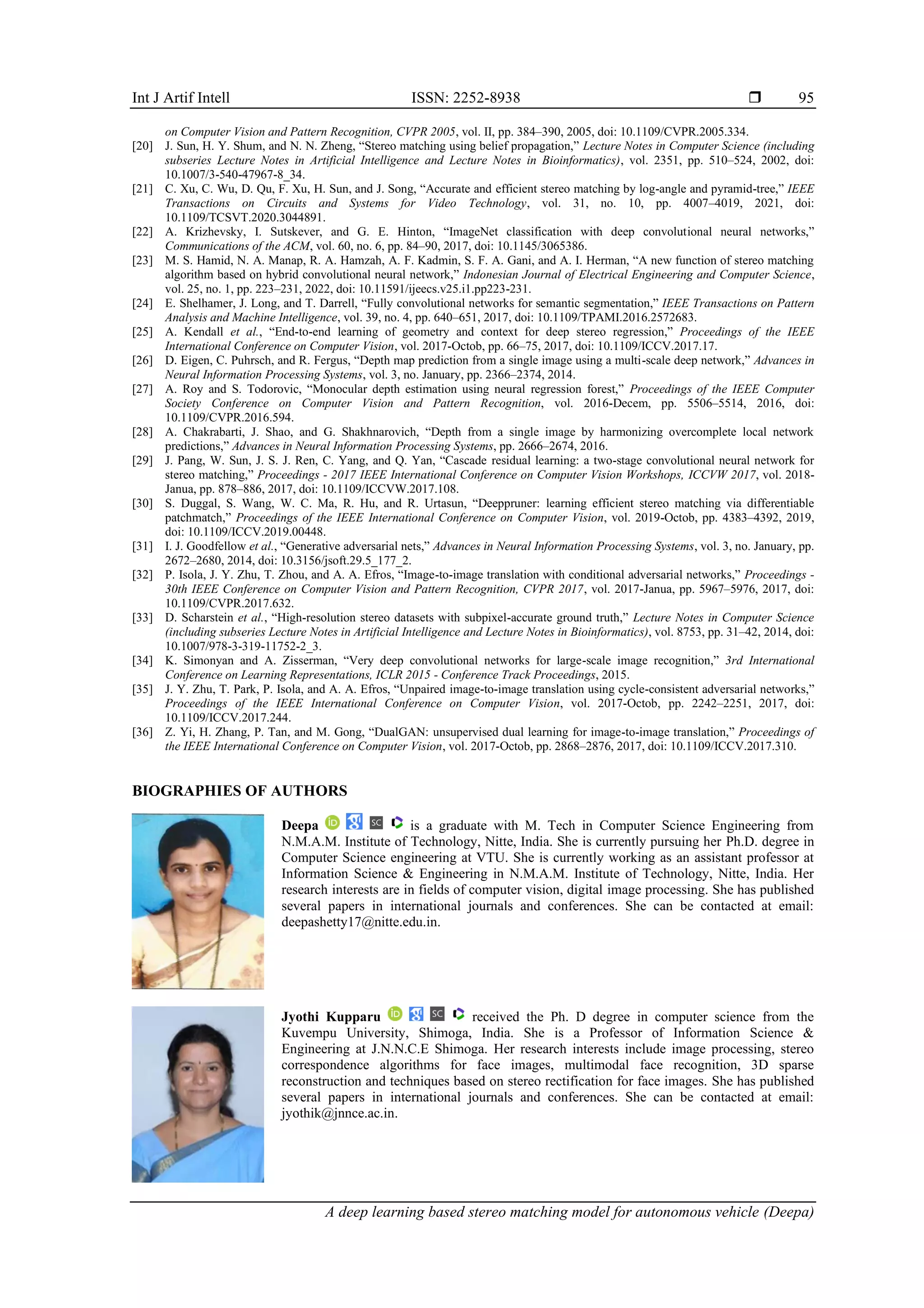 A Deep Learning Based Stereo Matching Model For Autonomous Vehicle Pdf