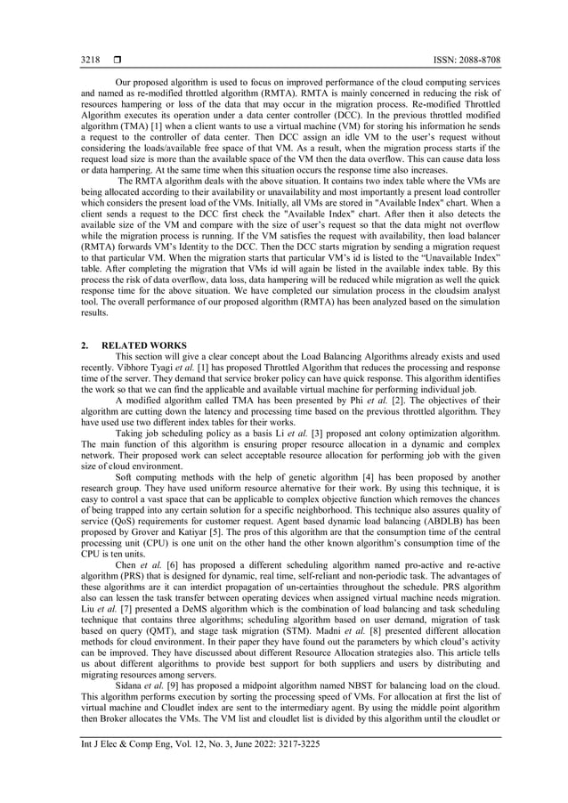A load balancing strategy for reducing data loss risk on cloud using remodified throttled ...