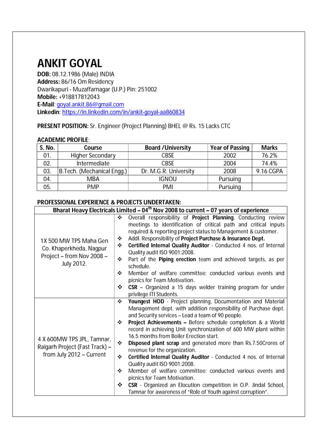 ANKIT GOYAL Resume | PDF