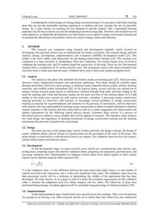 Solar-powered electric car: validity and effectivity of prop in energy ...