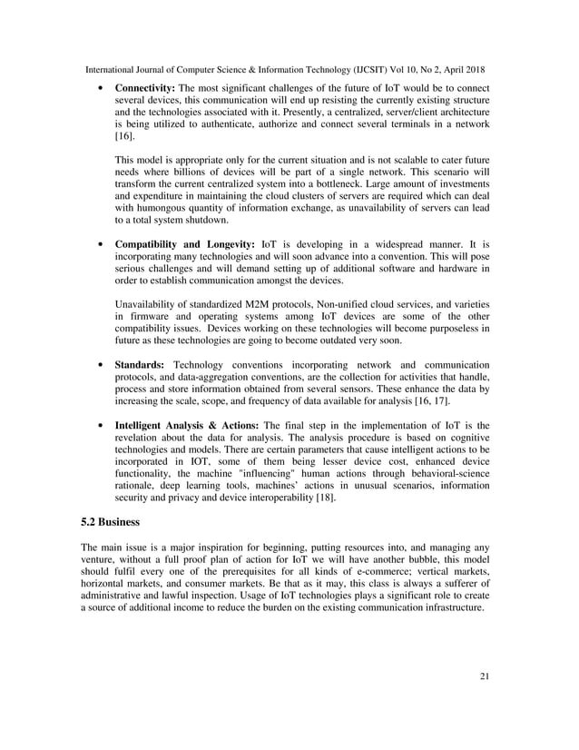 FUTURE AND CHALLENGES OF INTERNET OF THINGS | PDF