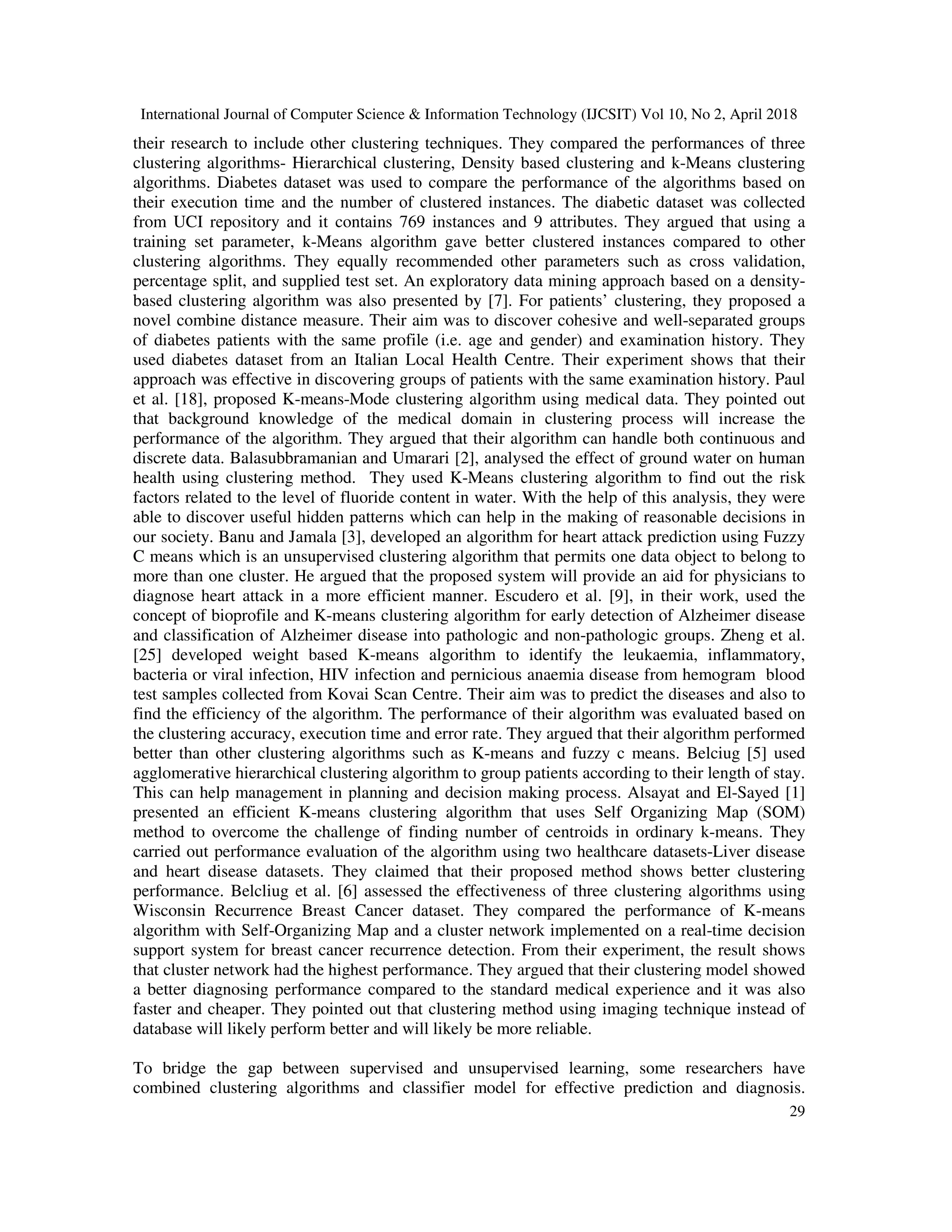 CLUSTERING ALGORITHM FOR A HEALTHCARE DATASET USING SILHOUETTE SCORE VALUE | PDF | Databases ...