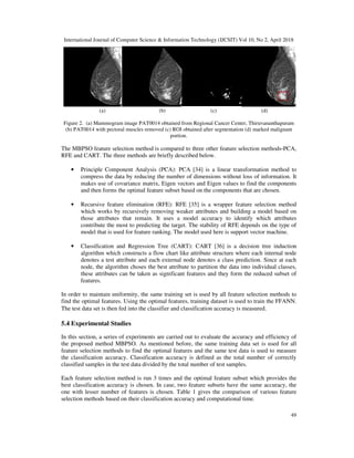 A MODIFIED BINARY PSO BASED FEATURE SELECTION FOR AUTOMATIC LESION DETECTION IN MAMMOGRAMS | PDF