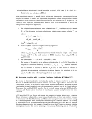 A MODIFIED BINARY PSO BASED FEATURE SELECTION FOR AUTOMATIC LESION DETECTION IN MAMMOGRAMS | PDF