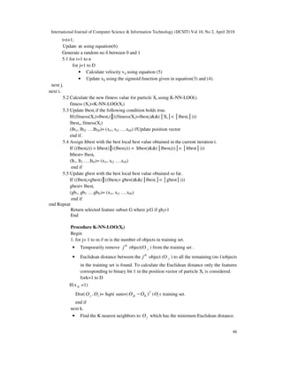A MODIFIED BINARY PSO BASED FEATURE SELECTION FOR AUTOMATIC LESION DETECTION IN MAMMOGRAMS | PDF