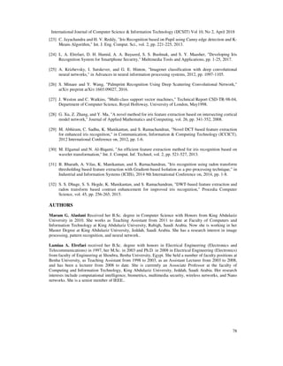 CONVOLUTIONAL NEURAL NETWORK BASED FEATURE EXTRACTION FOR IRIS RECOGNITION | PDF