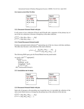NoSQL Implementation of a Conceptual Data Model : UML Class Diagram to a Document Oriented Model ...