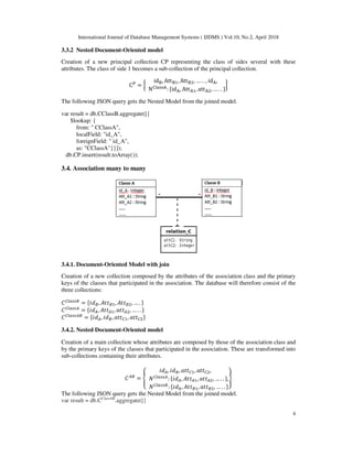 NoSQL Implementation of a Conceptual Data Model : UML Class Diagram to a Document Oriented Model ...