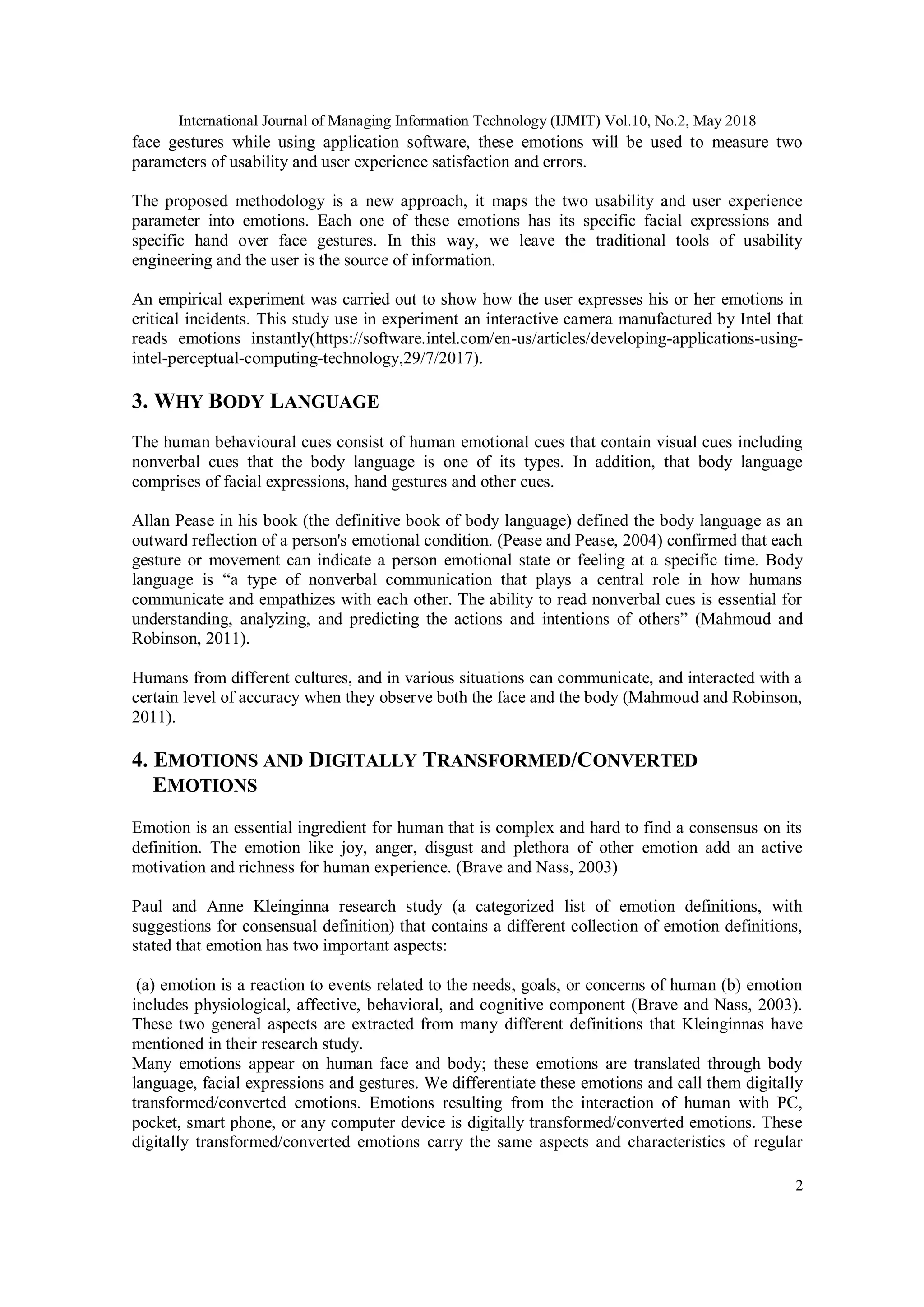 User Experience and Digitally Transformed/Converted Emotions | PDF