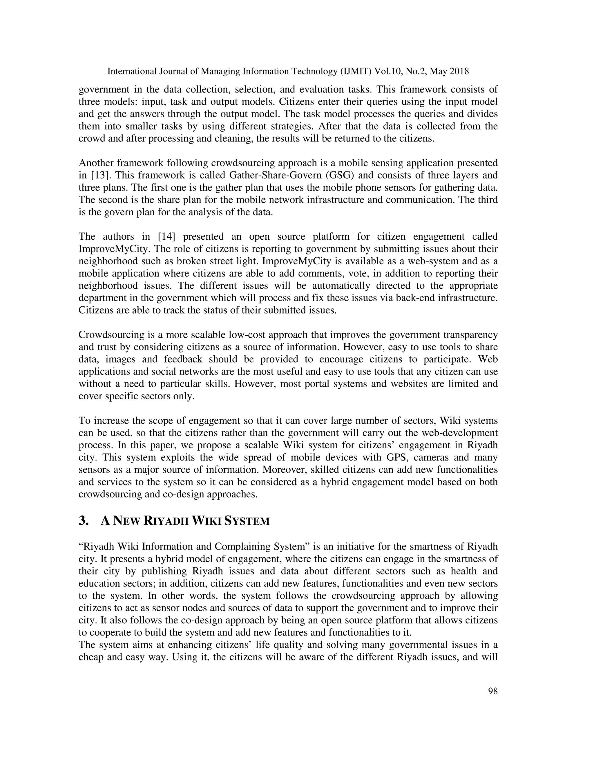 TOWARDS SMART RIYADH: RIYADH WIKI INFORMATION AND COMPLAINING SYSTEM | PDF