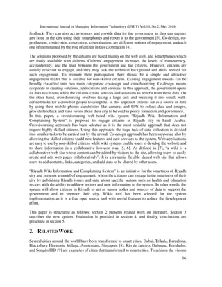 TOWARDS SMART RIYADH: RIYADH WIKI INFORMATION AND COMPLAINING SYSTEM | PDF