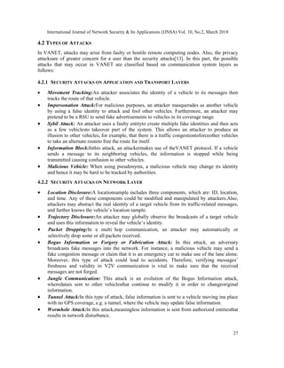 VANET SECURITY AND PRIVACY – AN OVERVIEW | PDF