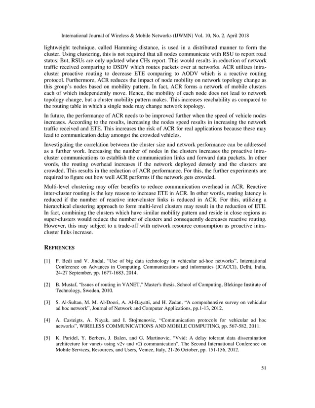 Acr A Cluster Based Routing Protocol For Vanet Pdf 