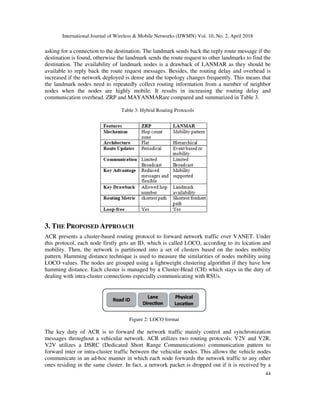 ACR: A CLUSTER-BASED ROUTING PROTOCOL FOR VANET | PDF