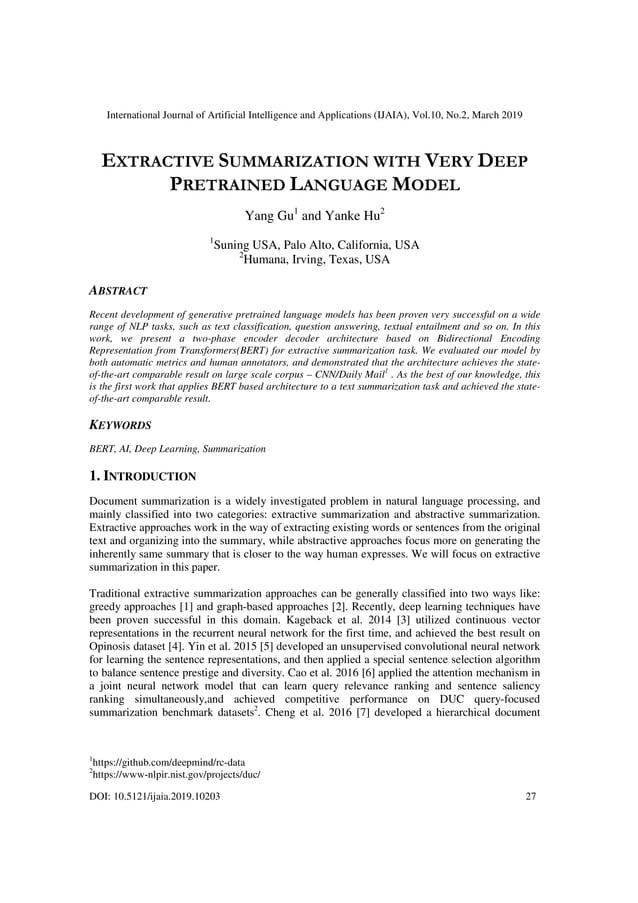 Extractive Summarization With Very Deep Pretrained Language Model Pdf