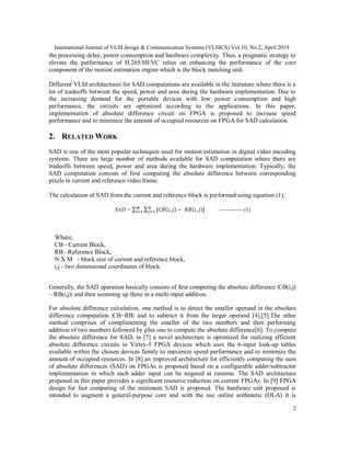 EFFICIENT ABSOLUTE DIFFERENCE CIRCUIT FOR SAD COMPUTATION ON FPGA | PDF